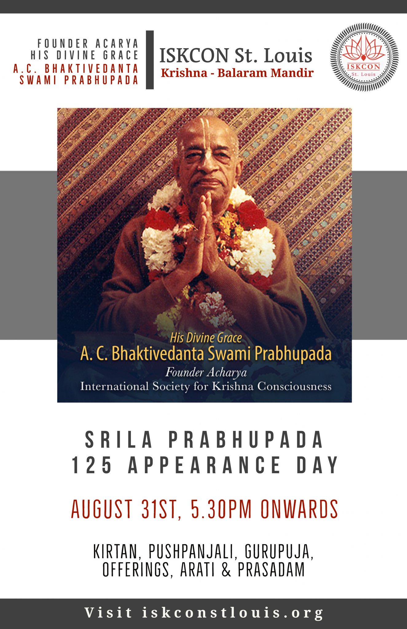 prabhupada-appearance-day – ISKCON St.Louis